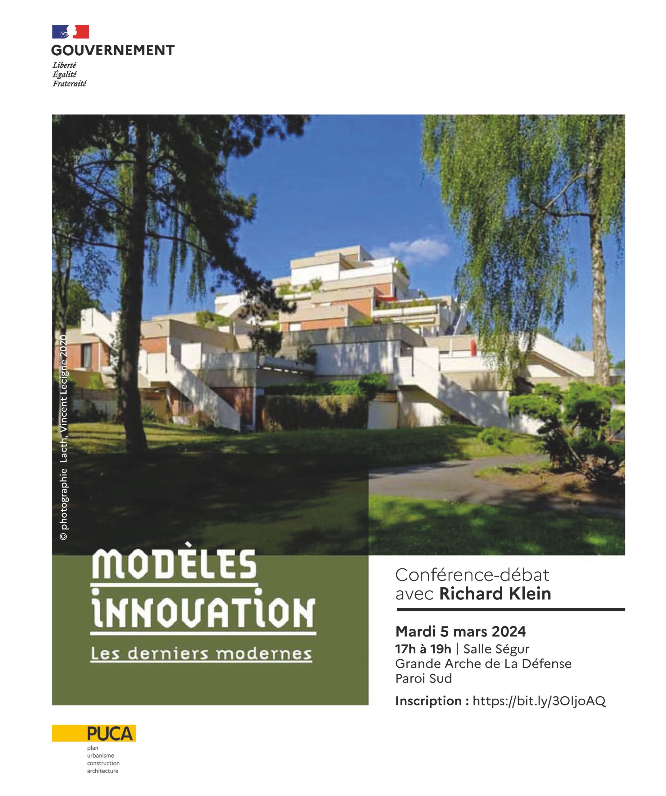 Mardi 5 mars : conférence-débat avec Richard Klein - ENSAPL